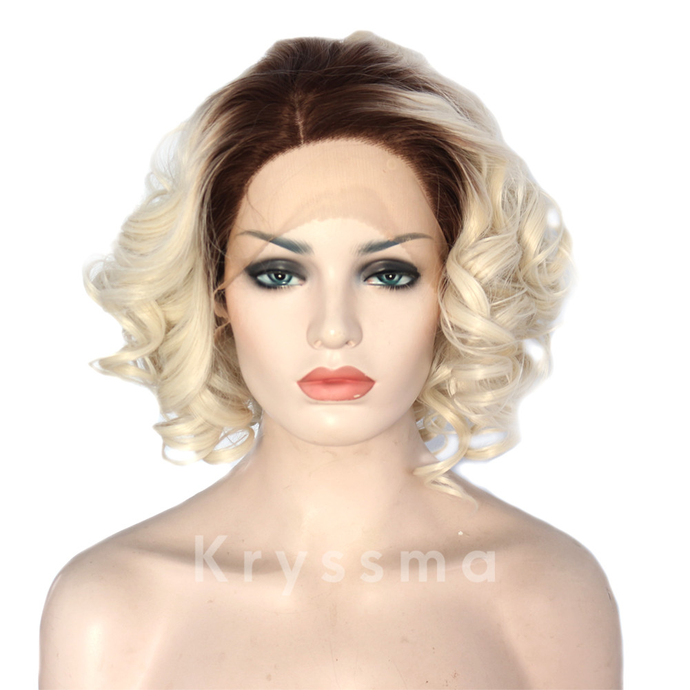 Ombre Bob Wave Synthetic Lace Front Wigs - Kryssma.com Official Site‎