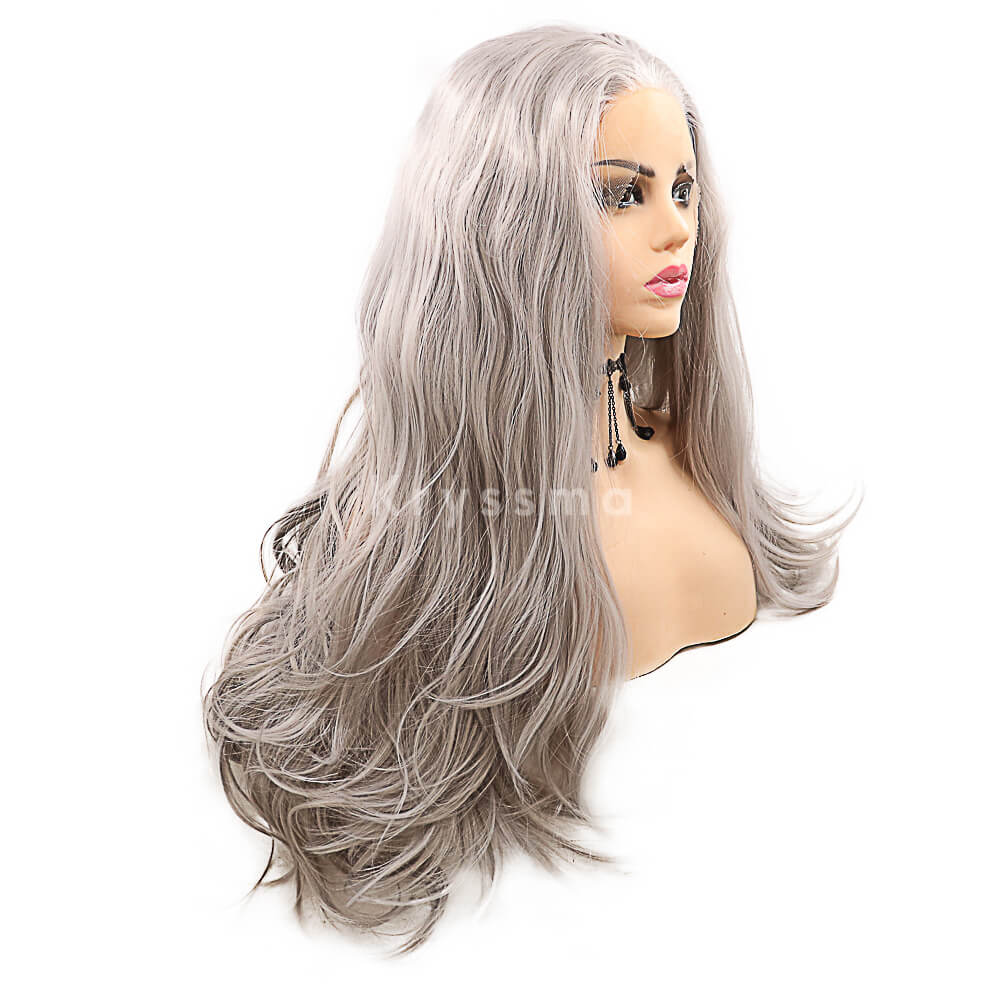 Gray Synthetic Lace Front Wig -Abigail - Kryssma.com Official Site‎