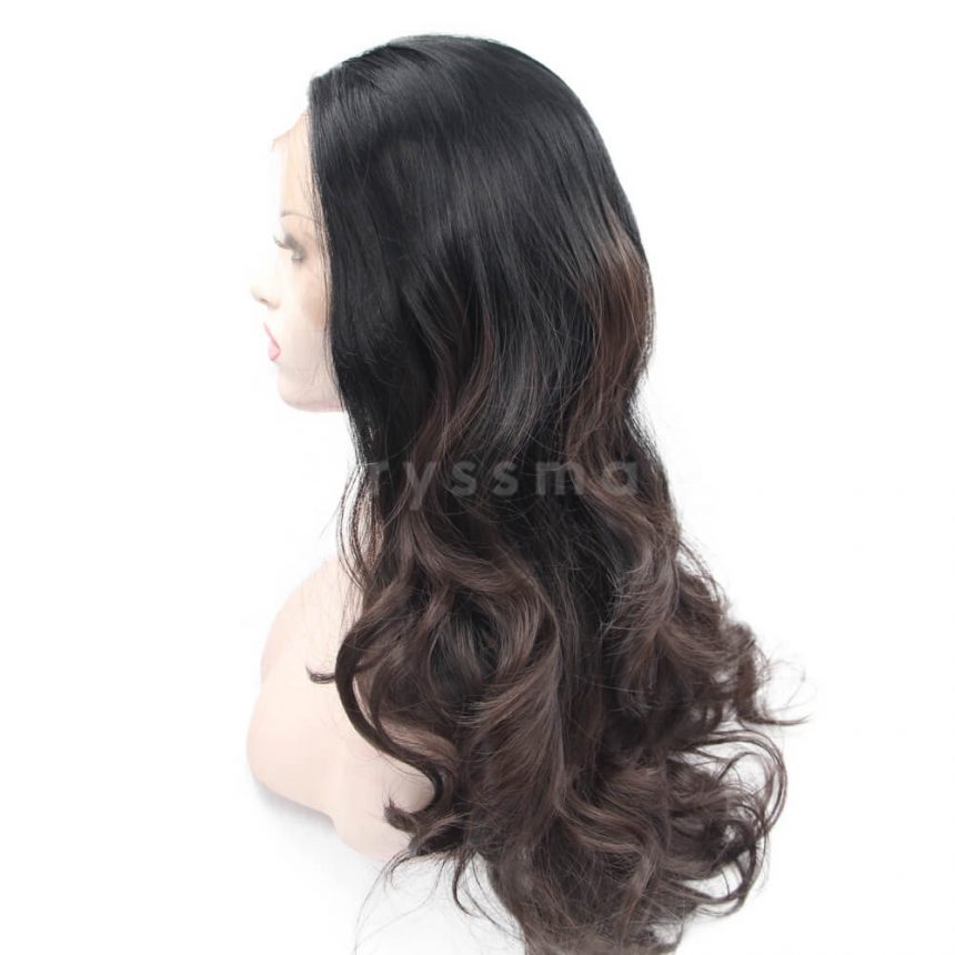Ombre Brown Synthetic Lace Front Wigs Agnes